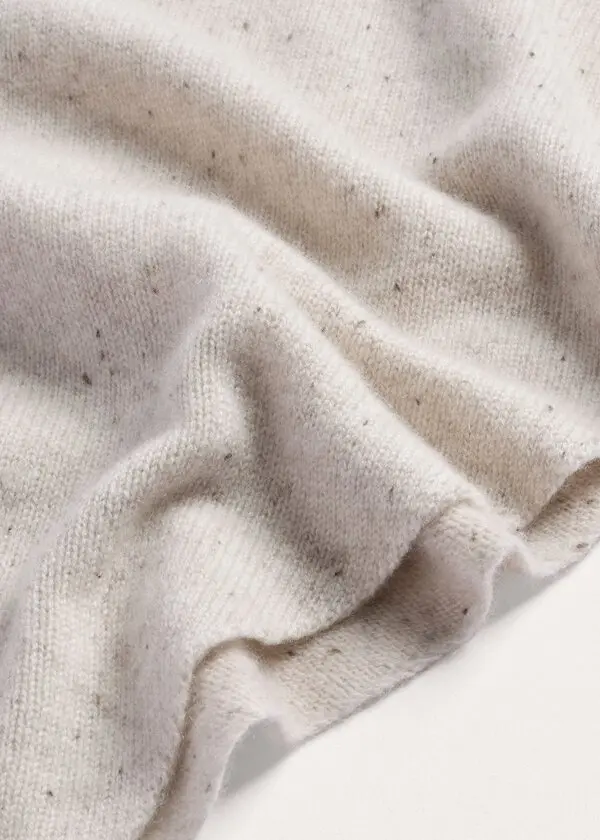 ME+EM Cashmere Shrunken Triangle Scarf Speckle