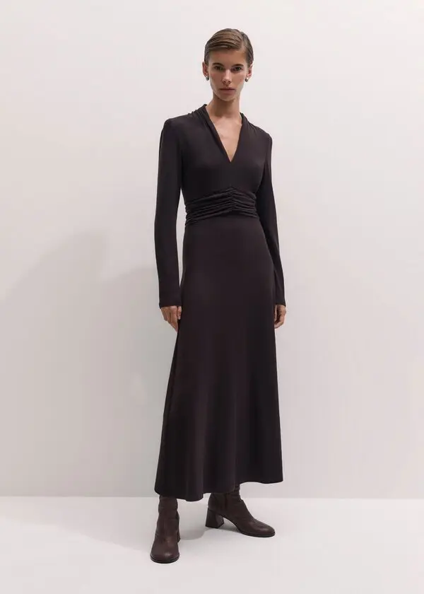 ME+EM V Neck Maxi Dress