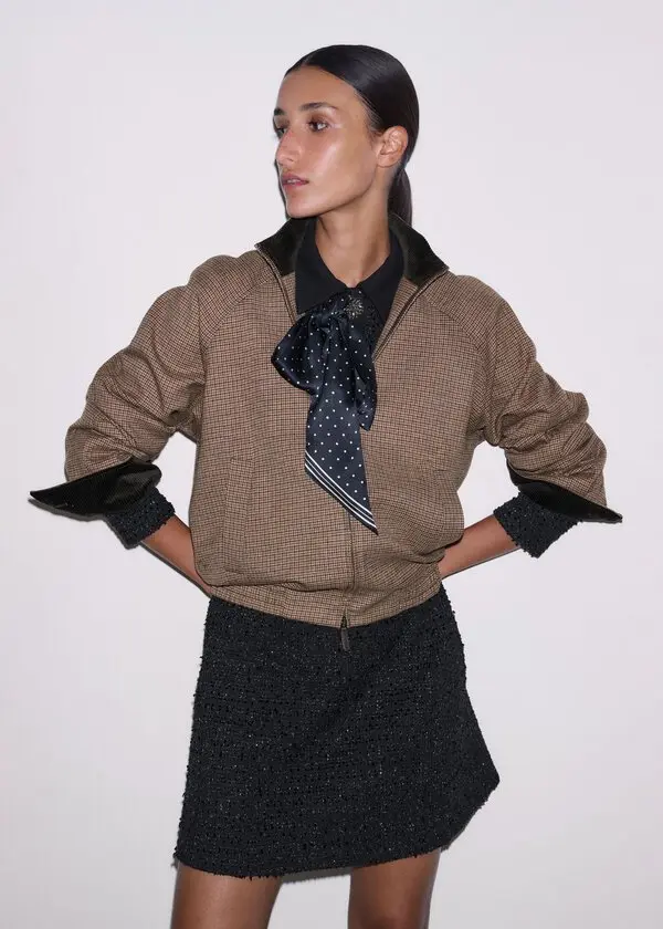 ME+EM Lurex Boucle Statement Button Mini Dress