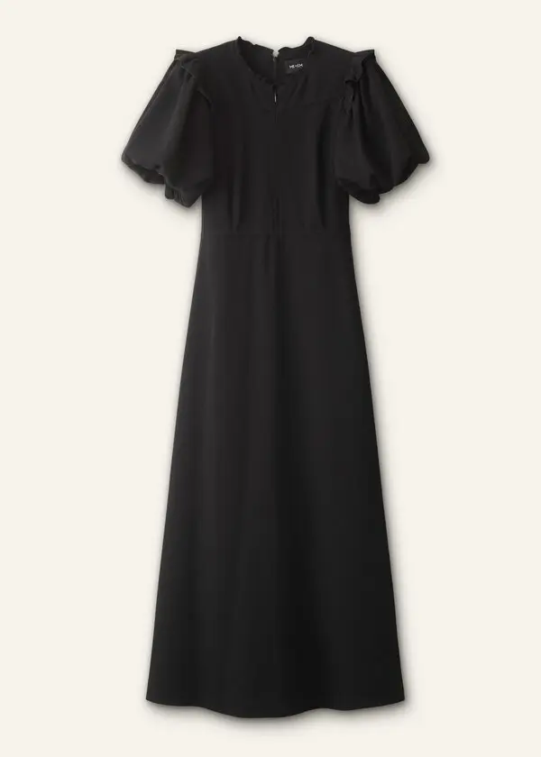 ME+EM Crepe Ruffle Sleeve Maxi Dress