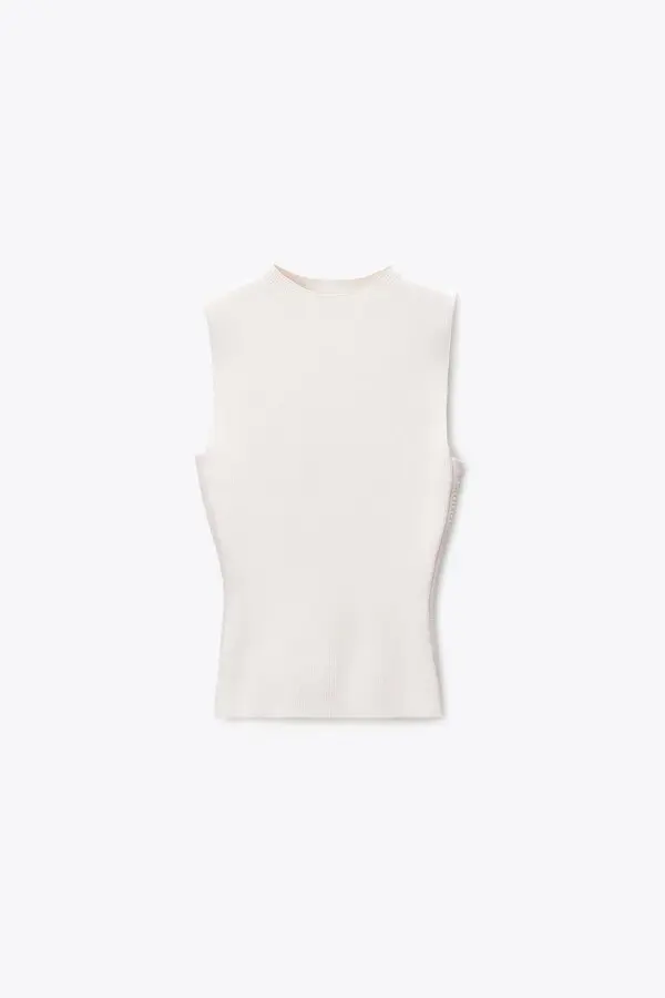 Alexander Wang Debossed Logo Tank - Optic White