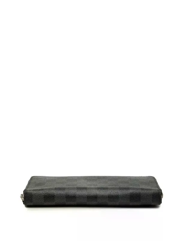 LOUIS VUITTON 2009 Damier Graphite Zippy Organizer Wallet Long Wallets