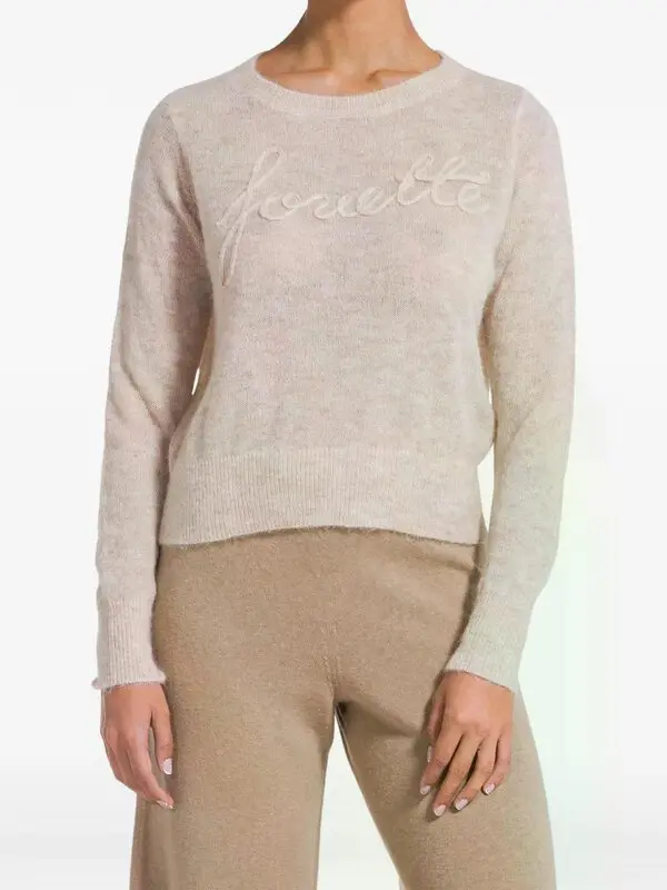 DEHA Embroidered Crew-neck Sweatshirt