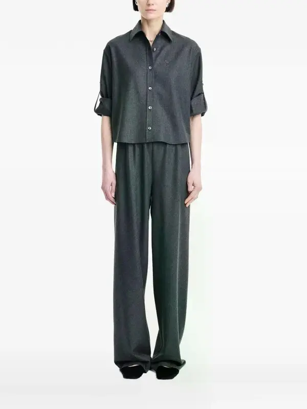 Maria Mcmanus Button-sleeve Cropped Shirt