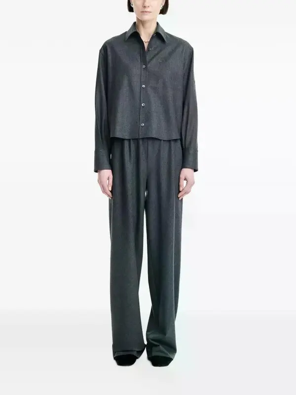 Maria Mcmanus Button-sleeve Cropped Shirt