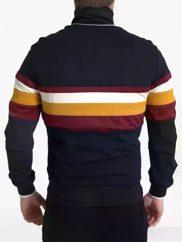 Dolce & Gabbana Embroidered-crest Striped Sweater