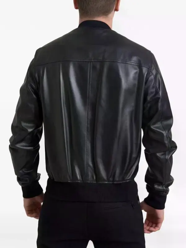 Dolce & Gabbana Zip-up Leather Bomber Jacket