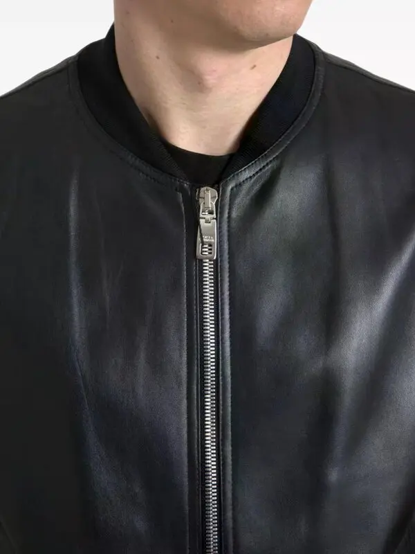 Dolce & Gabbana Zip-up Leather Bomber Jacket