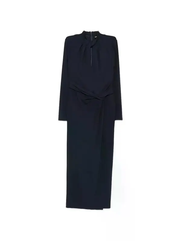 Giorgio Armani Twist-detail Keyhole-neck Midi Dress