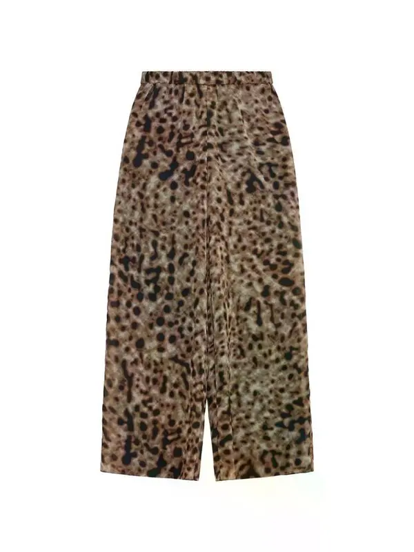 16Arlington Rocco Leopard-print Chiffon Trousers