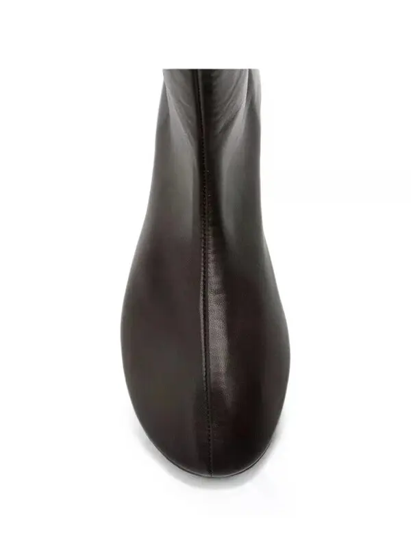 Dear Frances Rear-zip Leather Ankle Boots