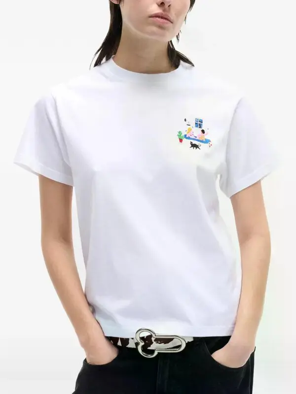 CARNE BOLLENTE Rear Window Embroidered T-shirt