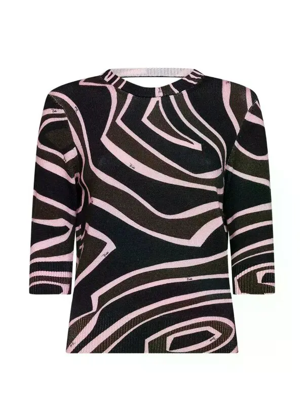 Emilio Pucci Labirinto-print Open-back Sweater