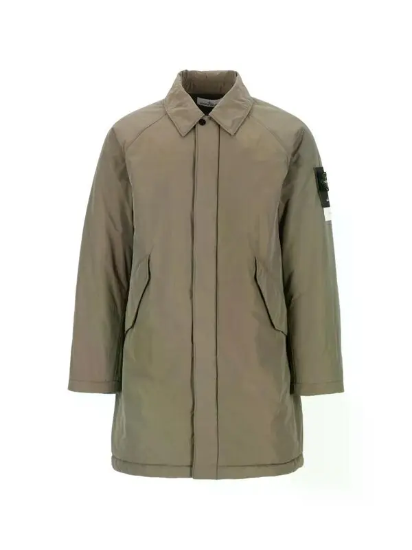 Stone Island 7100002 Micro Twill Padded Coat - Neutrals