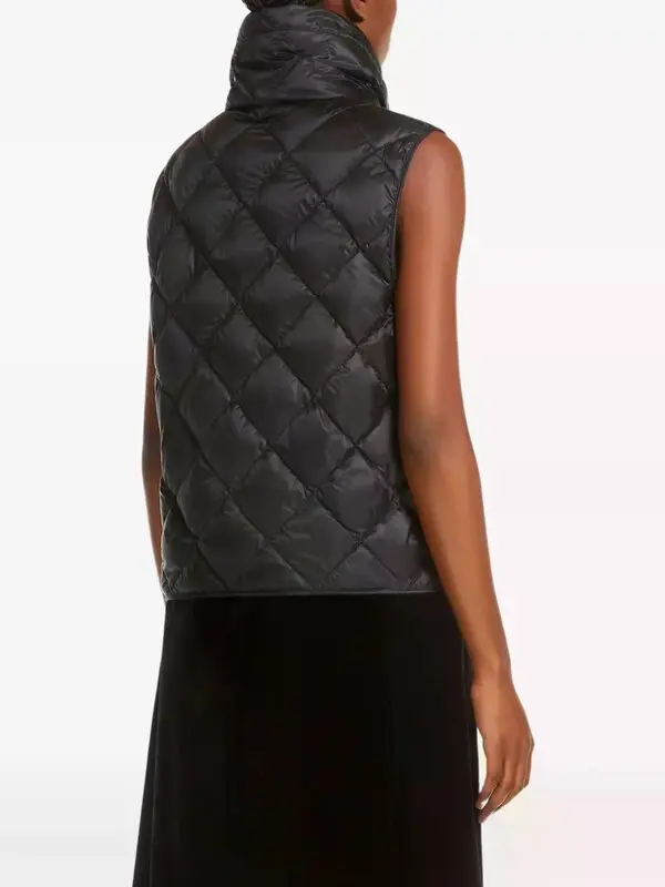 Max Mara Diamond-patterned Water-repellent Canvas Padded Gilet