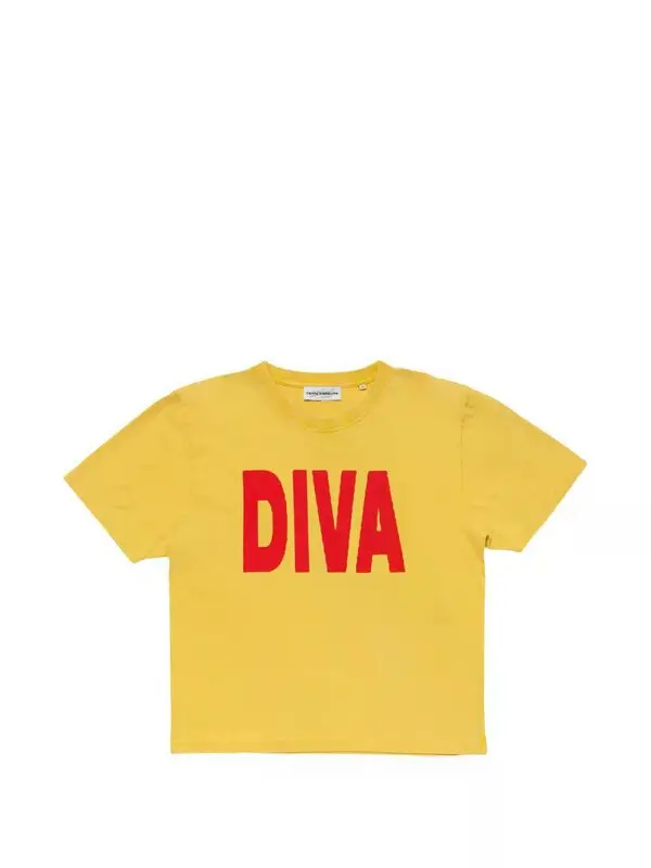 CARNE BOLLENTE Slogan-print T-shirt - Yellow