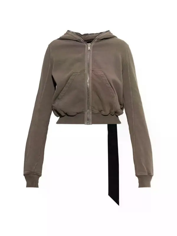 Rick Owens Cropped Zip-up Hoodie