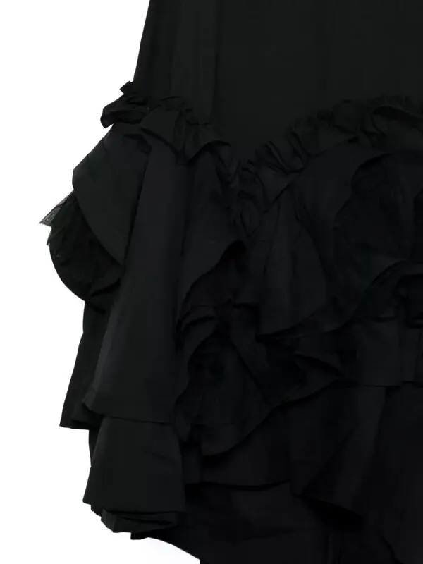 Noir Kei Ninomiya Ruffled Asymmetric Midi Dress