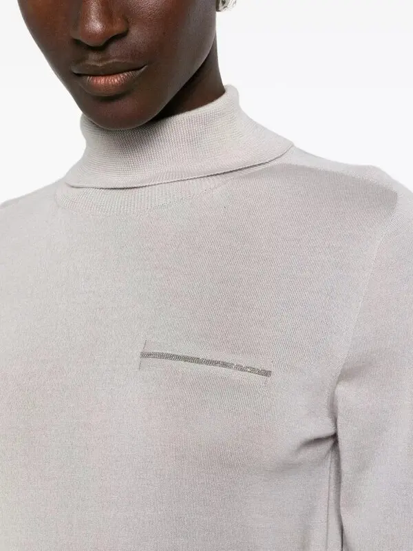 Peserico Monili-trim Roll-neck Sweater