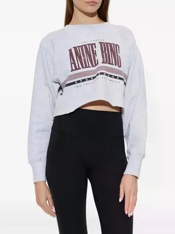 ANINE BING Sporty Cropped Sweatshirt