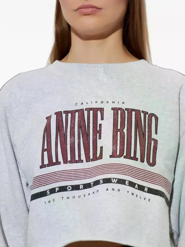 ANINE BING Sporty Cropped Sweatshirt
