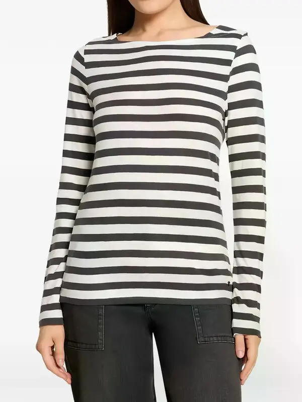 BETTY & CO Striped Boat-neck T-shirt