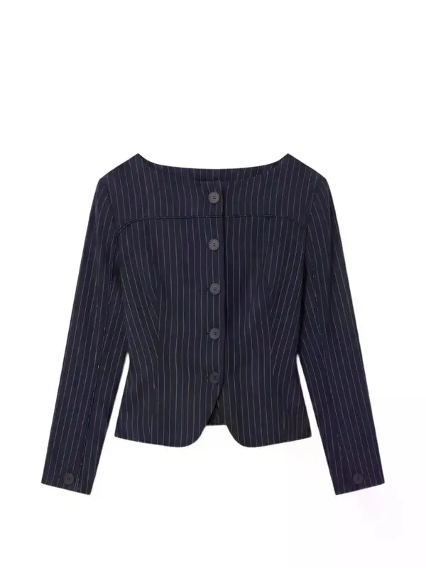 PEACHY DEN Bardot Top - Blue