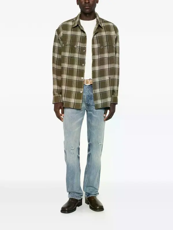 Rhude Distressed Straight-leg Jeans