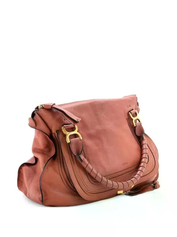 Chloé Marcie Leather Large Shoulder Bag - Pink
