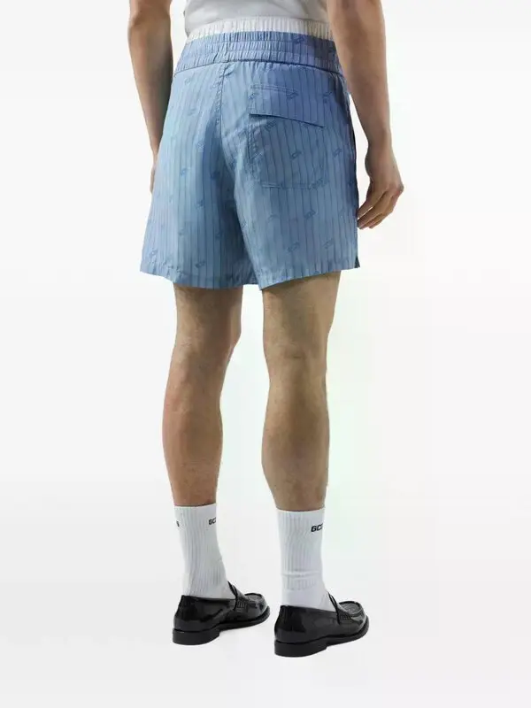 Gcds Pinstripe Logo-print Shorts