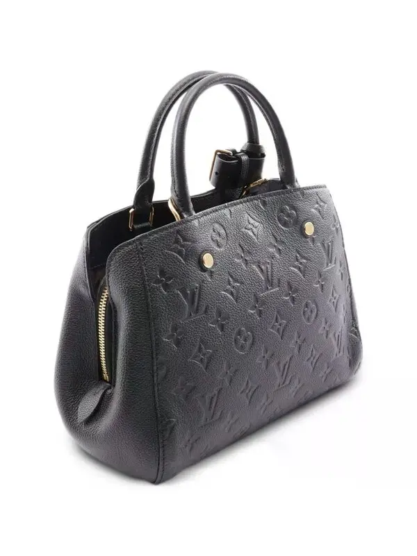 LOUIS VUITTON 2018 Bb Montaigne Monogram Empreinte Tote Bag - Black