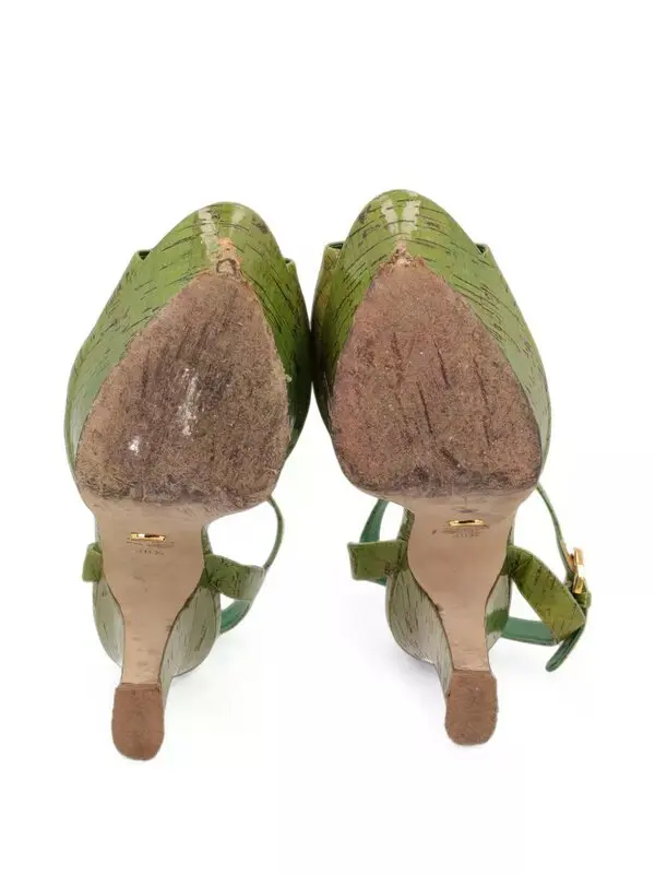SERGIO ROSSI Bamboo-effect Platform Sandals