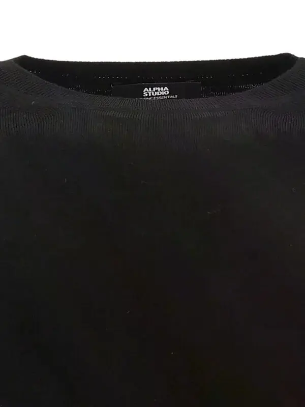 Alpha Studio Merino Wool Crew-neck Sweater