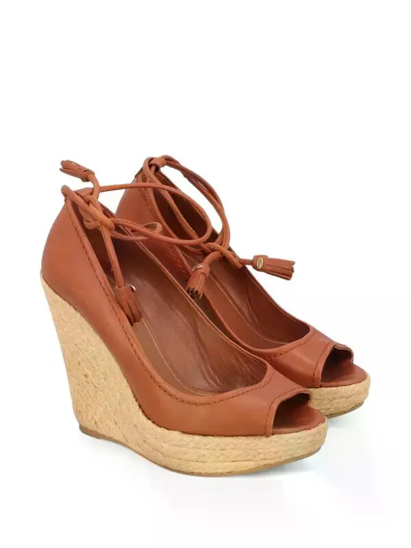 SERGIO ROSSI Tassel-tie Wedge Sandals