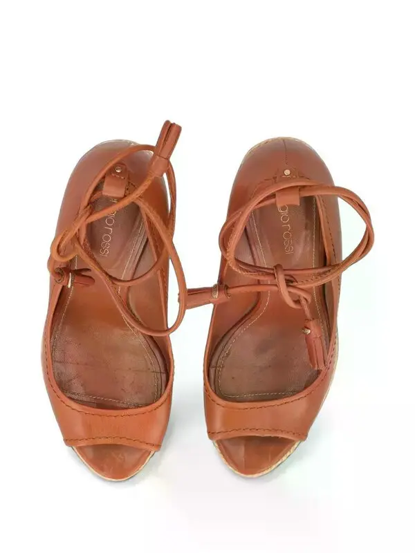 SERGIO ROSSI Tassel-tie Wedge Sandals