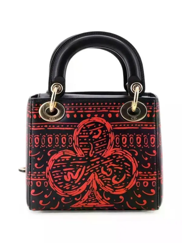 Dior Lady Bag Printed Leather Mini Tote Bag