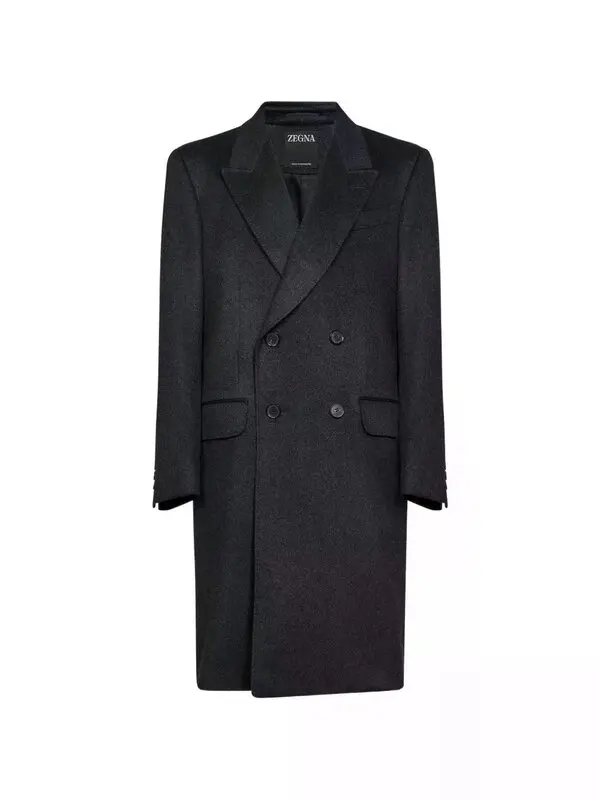 Zegna Double-breasted Peak-lapel Coat