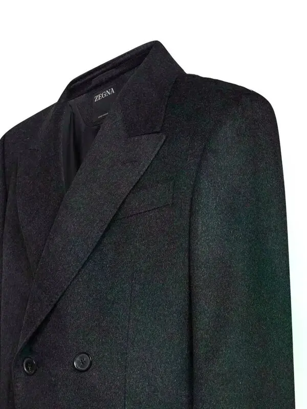 Zegna Double-breasted Peak-lapel Coat
