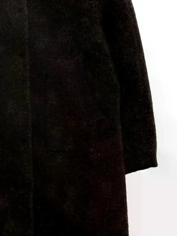 BOBOUTIC Bouclé-knit Single-breasted Coat
