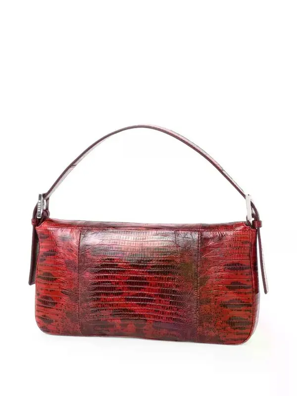 Fendi Baguette Lizard-effect Leather Shoulder Bag