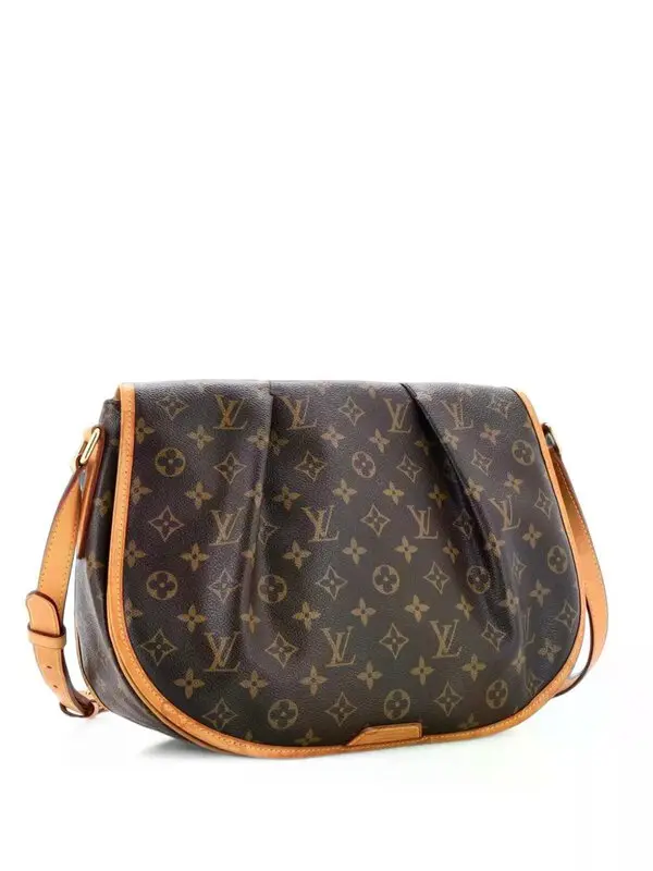 LOUIS VUITTON Menilmontant Handbag Monogram Canvas Mm Crossbody Bag - Brown
