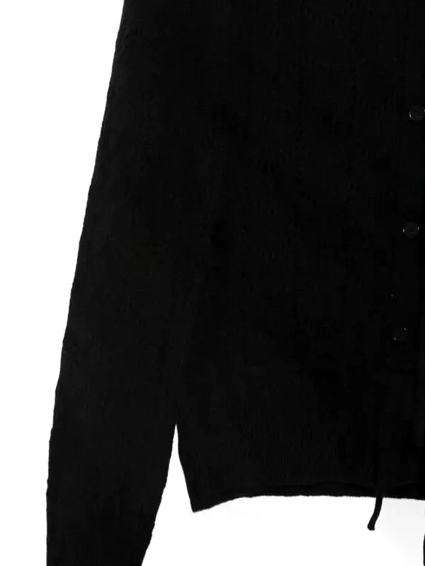 ALAINPAUL Pointelle-knit Button-up Cardigan