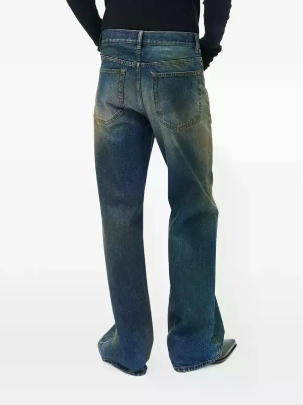 ANN DEMEULEMEESTER Stone-washed Lace-detail Jeans