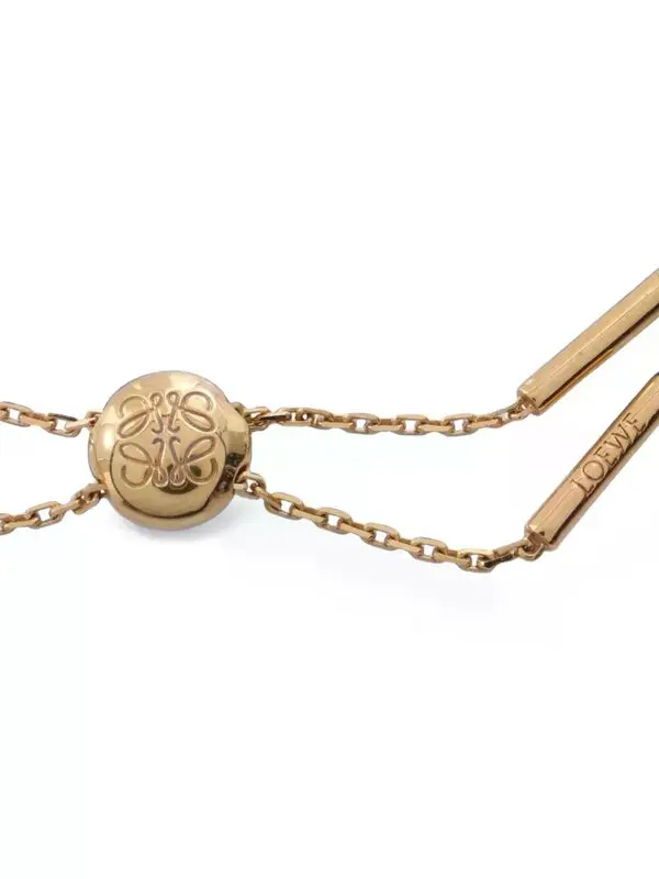 Loewe 2010s Anagram Bombe Necklace - Gold