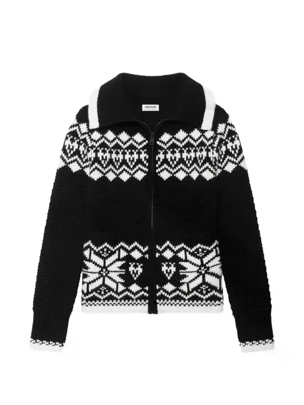 Zadig&Voltaire Gildas Jacket Knitted With Zip-up Stand Collar