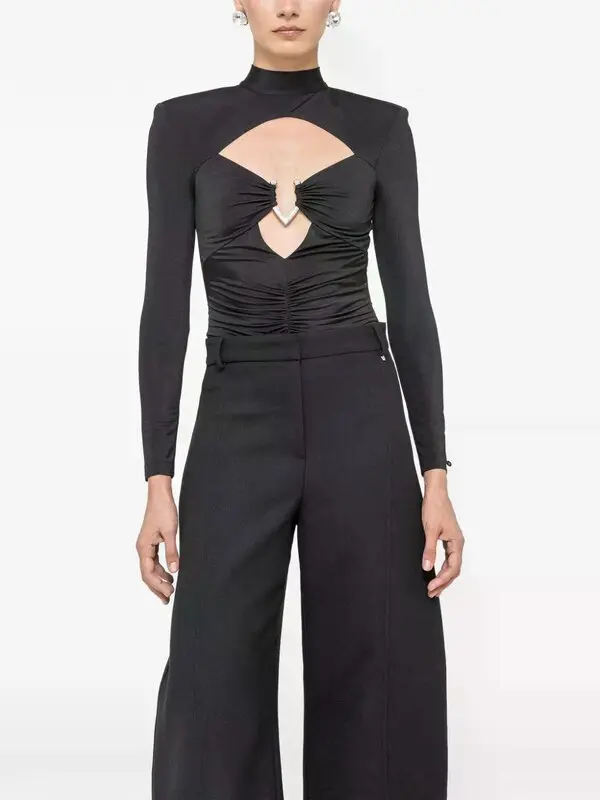 NISSA Cut-out Crystal Detail Bodysuit