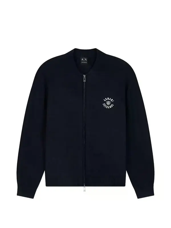 Armani Exchange Logo-embroidered Zip-up Sweater
