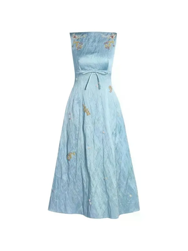 Erdem Embroidered Textured Dress