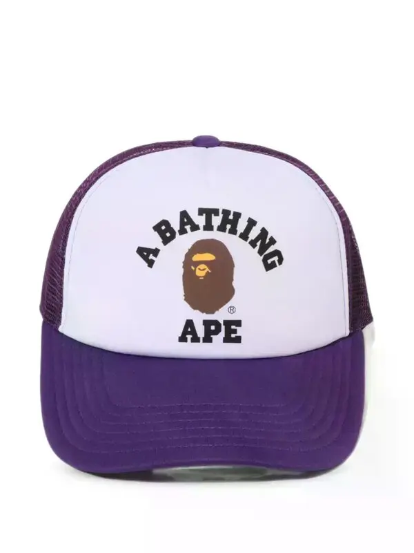 A BATHING APE College Logo-print Trucker Cap