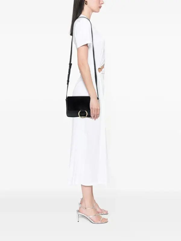 Chloé 2018 Small Suede And Calfskin Faye Crossbody Bag - Black